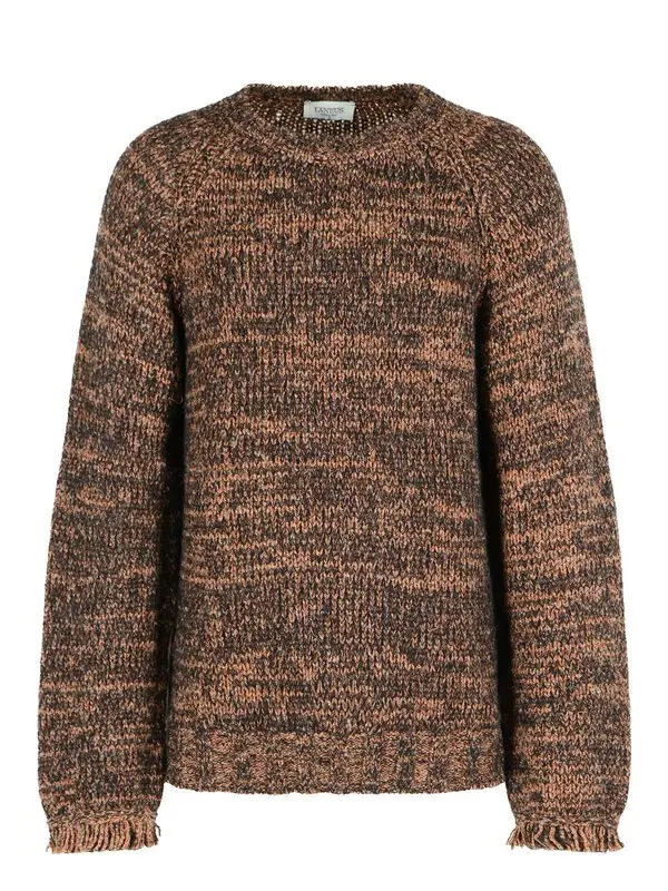 LANEUS Alpaca Blend Sweater - Brown