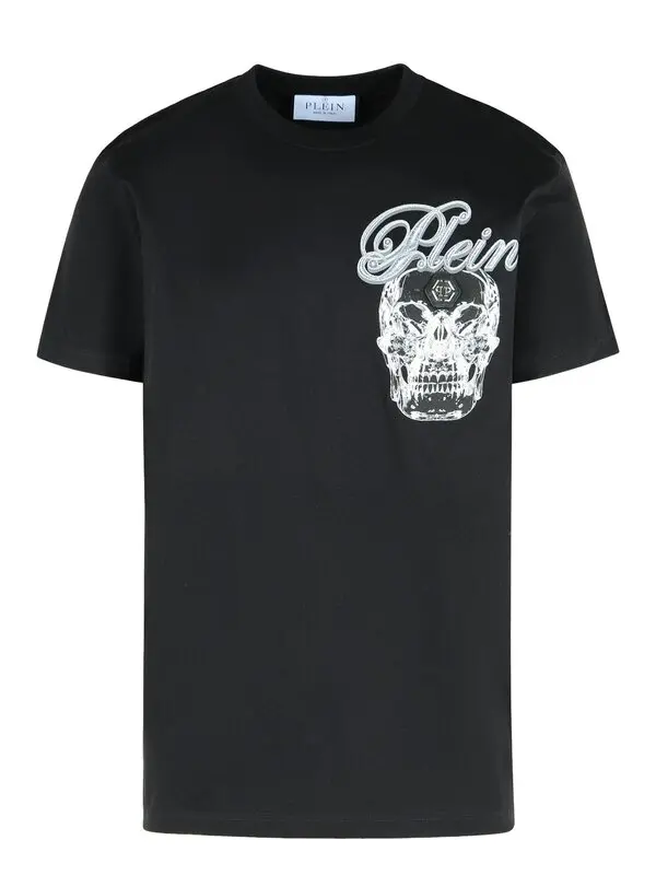 Philipp Plein Cotton T Shirt - Black