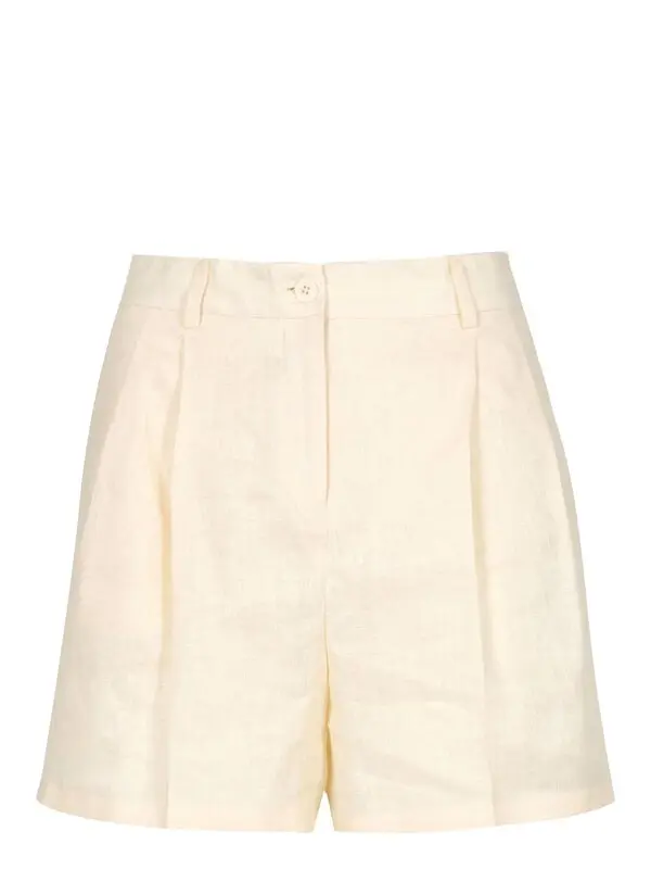 SEMICOUTURE Linen Shorts - Beige
