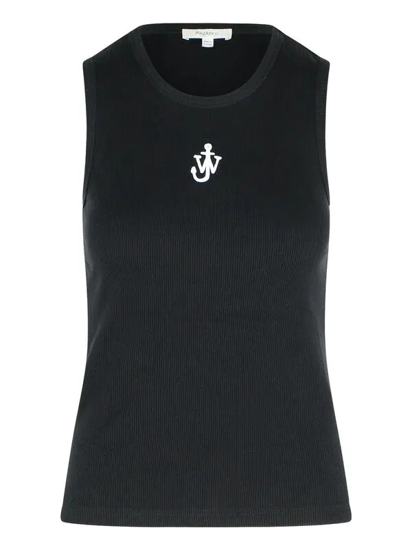 JW Anderson Cotton Canoe Tank - Black