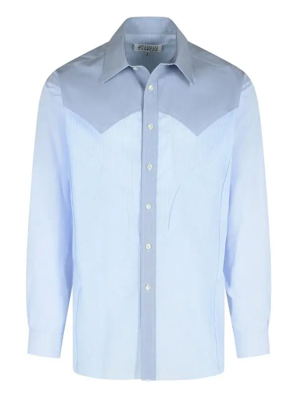 MAISON MARGIELA Cotton Shirt - Light Blue