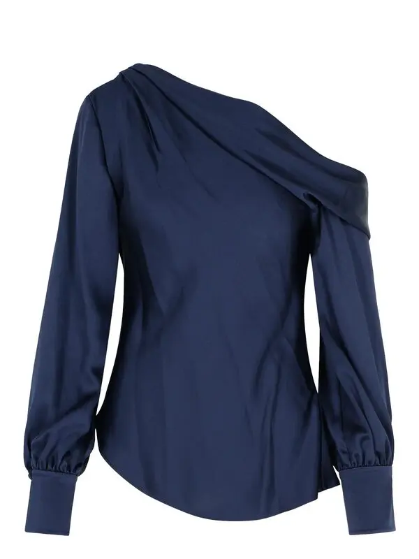 Simkhai Alice Acetate-blend Blouse - Navy