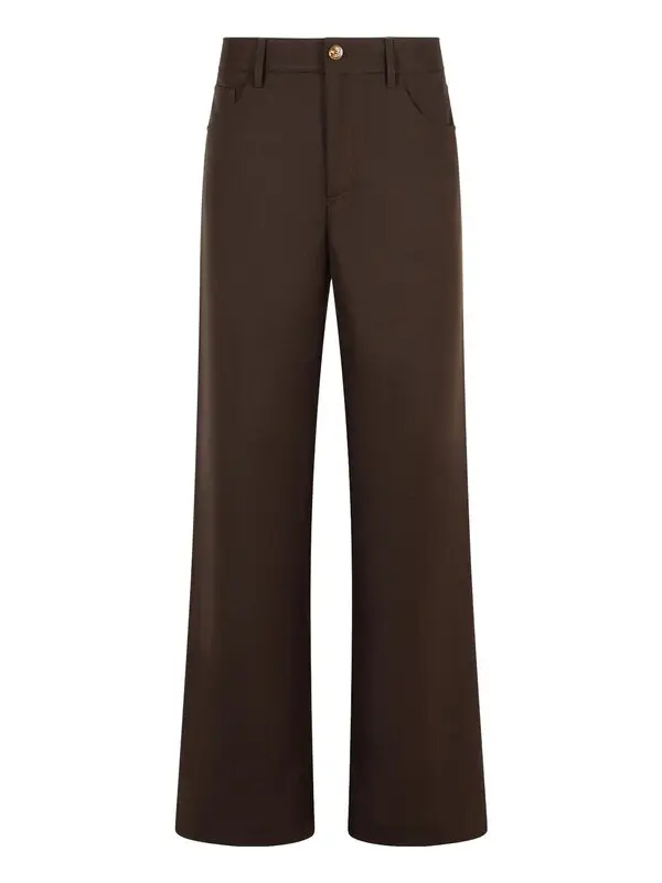 Séfr Jiro Wool Blend Pants - Brown