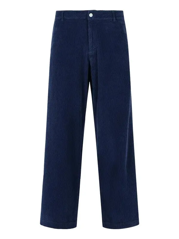 ERL Cotton Wide Leg Pants - Navy