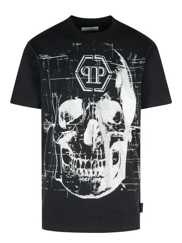 Philipp Plein Cotton T Shirt - Black
