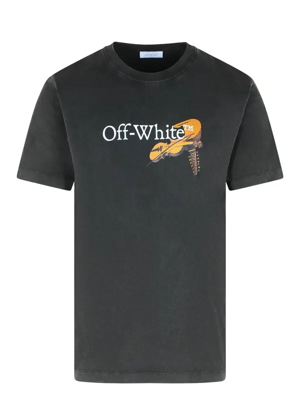 Off White Cupid Arrow' Cotton T Shirt - Black