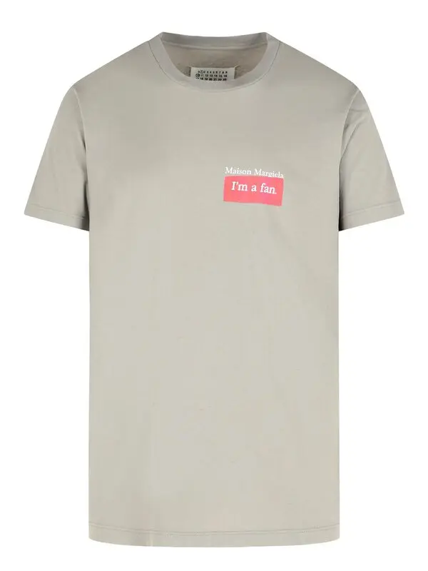MAISON MARGIELA Gray Cotton T Shirt - Grey