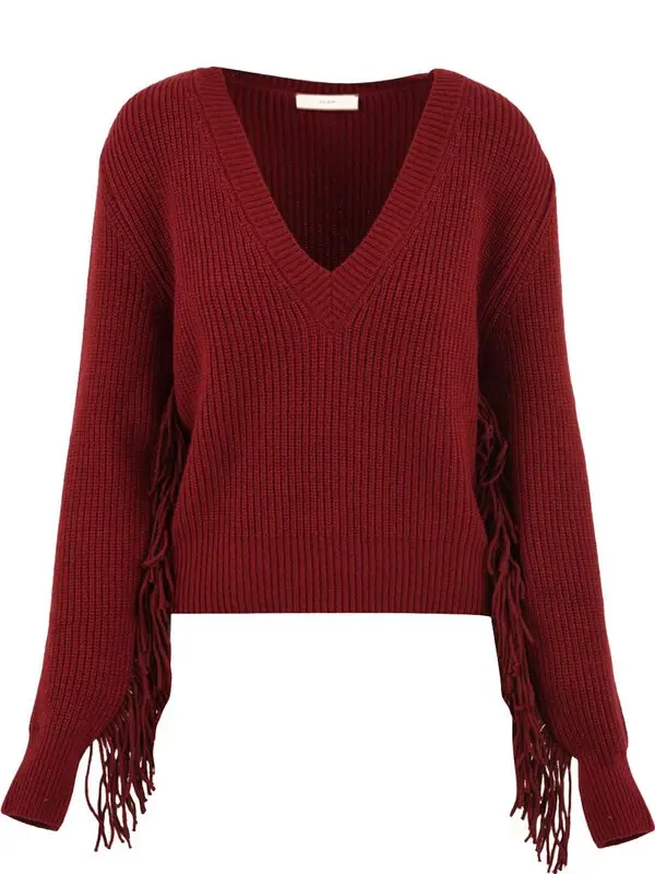 AKEP Cob Stitch Sweater With Fringe - Ribes