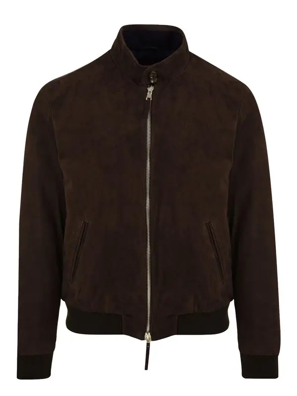 THE JACK LEATHERS Elvis Winter Suede Jacket - Moka/moro Caffe''