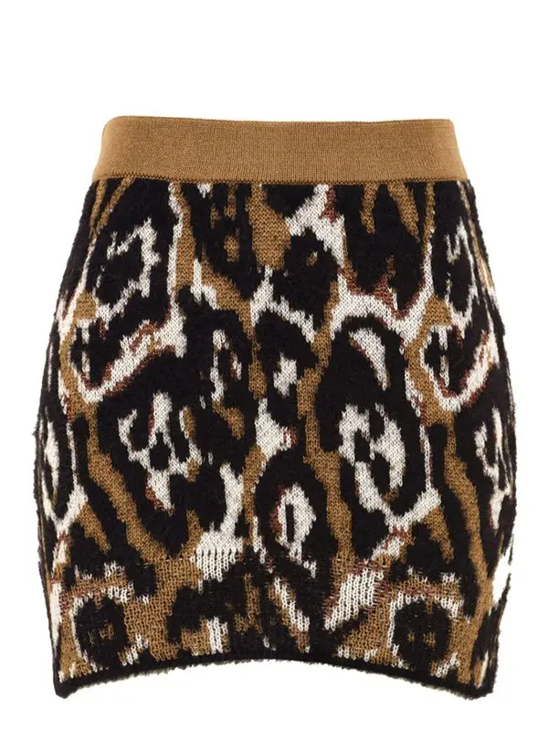 AKEP Jacquard Mini Skirt - Multicolour