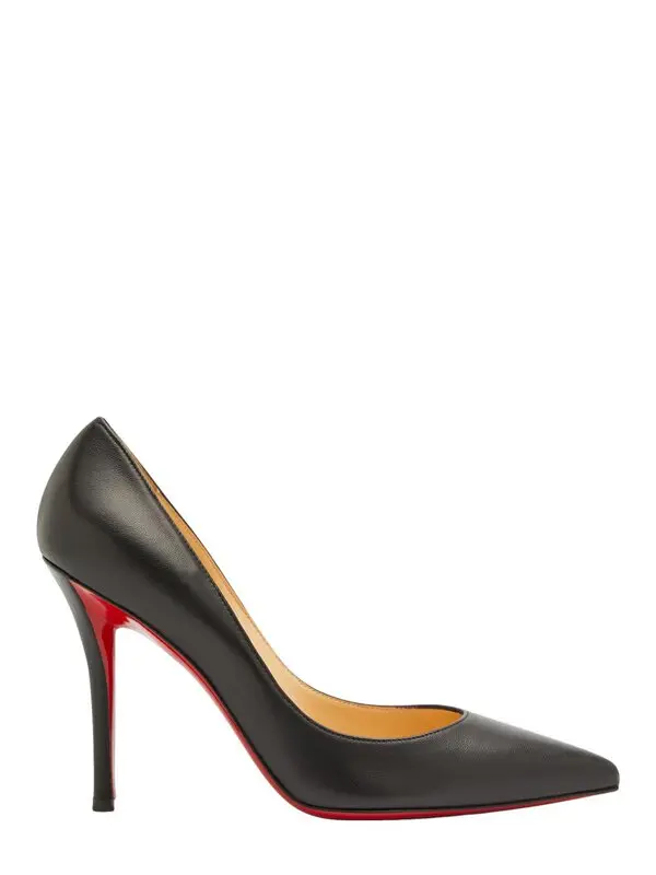 CHRISTIAN LOUBOUTIN 100mm Apostrophy Leather Pointed Pumps - Black