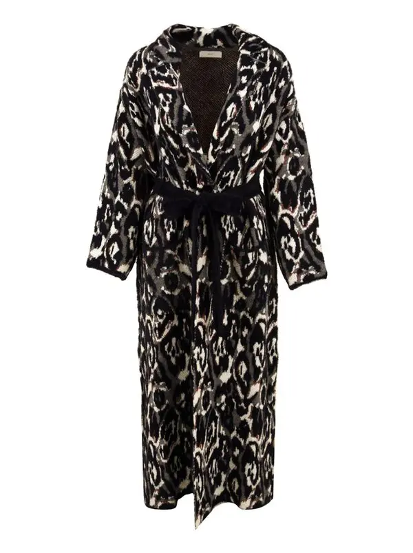 AKEP Jacquard Maxi Coat - Multicolour
