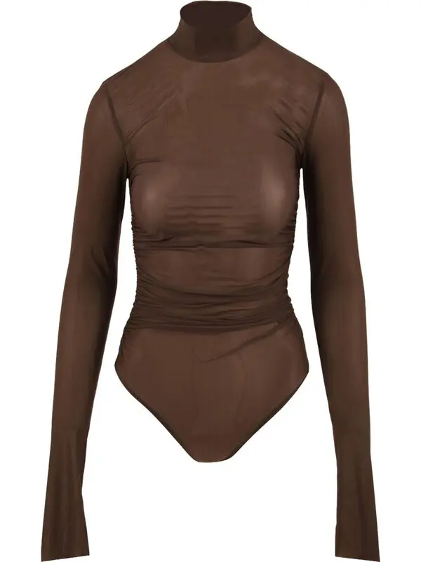 ANIYE BY Scandal Draped Bodysuit - Brown