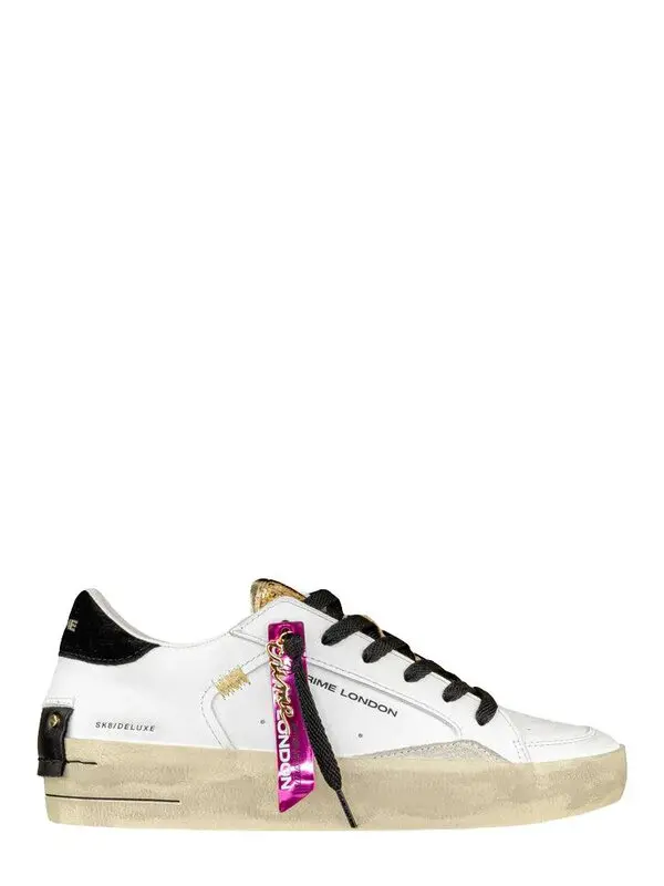 CRIME LONDON Sk8 Deluxe Wedge Sneakers - White