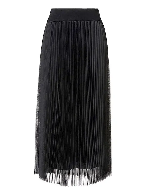 Fabiana Filippi Tulle Pleated Skirt - Black