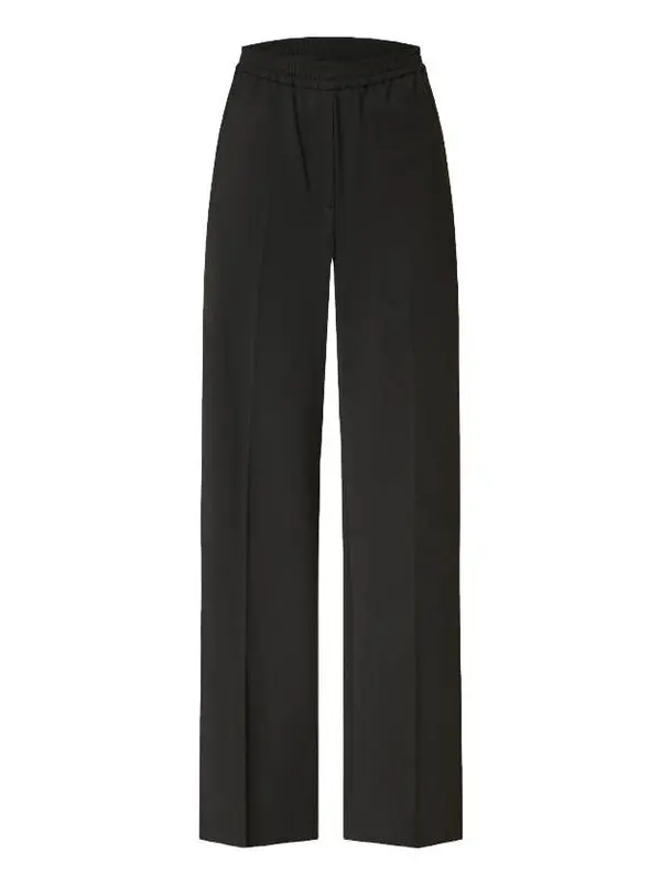 Max Mara Long Comfort Fit Trousers - Black