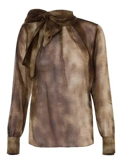 Elisabetta Franchi Voile Shirt - Brown