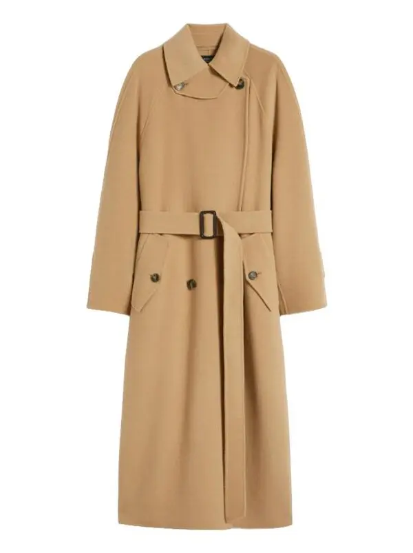 Max Mara Cadine Long Double-breasted Coat - Camel
