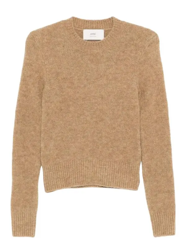 Ami Crew Neck Sweater - Brown