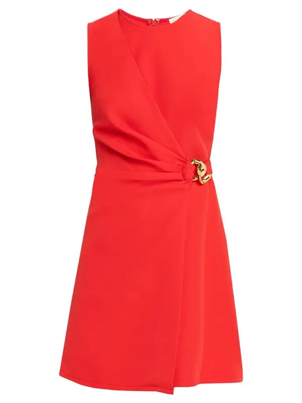 Shoshanna Lily Sleeveless Wrap-front Mini Dress - Apple