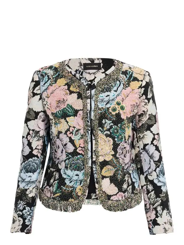 Kobi Halperin Anaya Beaded Floral Jacquard Jacket - Multi