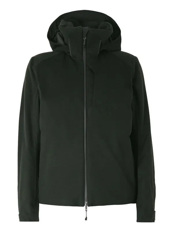 Sease Balma 2.0 Padded Coated Cashmere Hooded Jacket - Green
