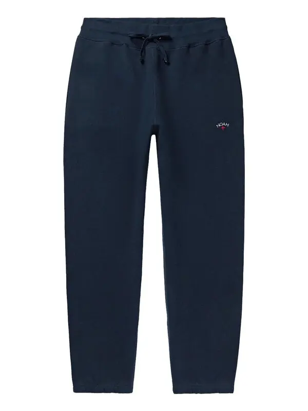 NOAH Core Tapered Logo-embroidered Cotton-jersey Sweatpants - Blue