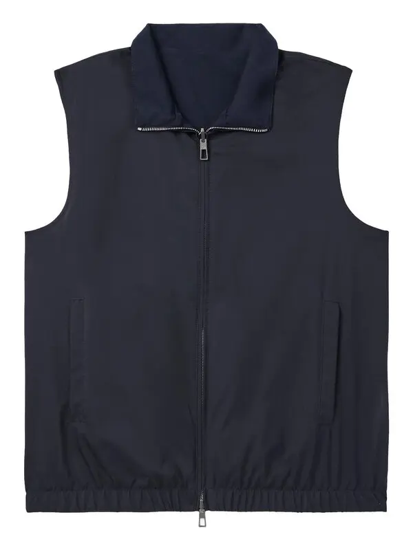 Loro Piana Slim-fit Reversible Storm System® Windwish™ Gilet - Blue