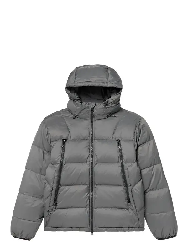 FRIZMWORKS Altavia Quilted Nylon Hooded Down Jacket - Gray
