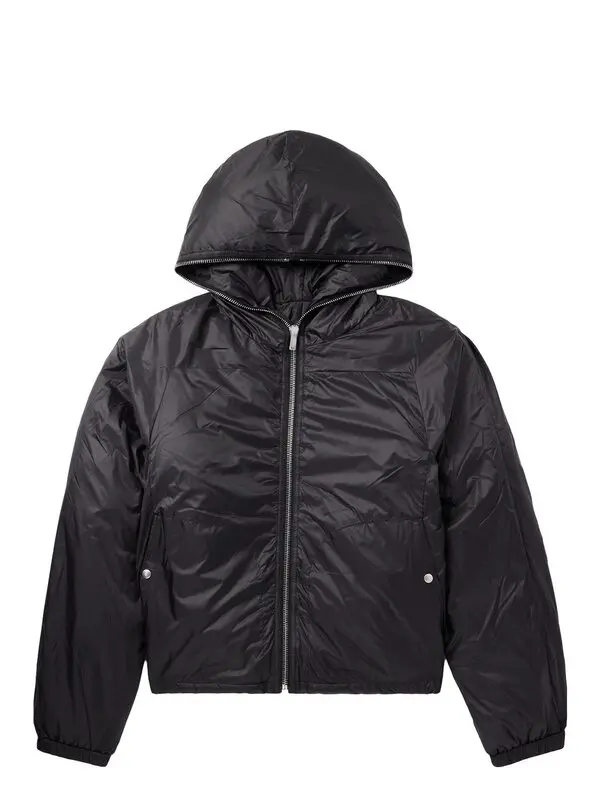 Rick Owens Padded Nylon Hooded Jacket - Black
