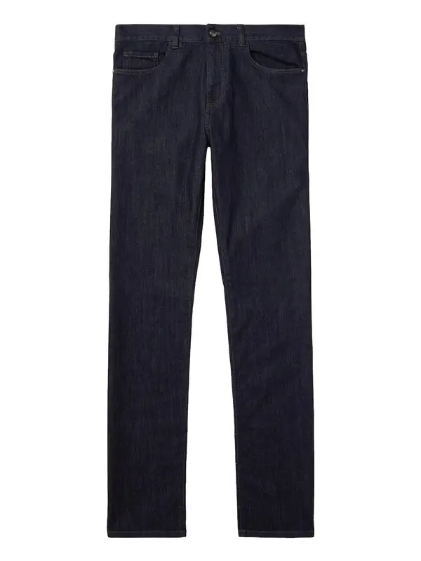 Canali Slim-fit Stretch Jeans - Blue