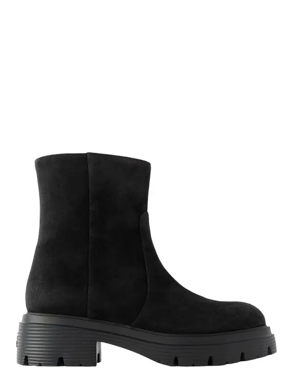 STUART WEITZMAN Hudson Lite Suede Ankle Boots - Black