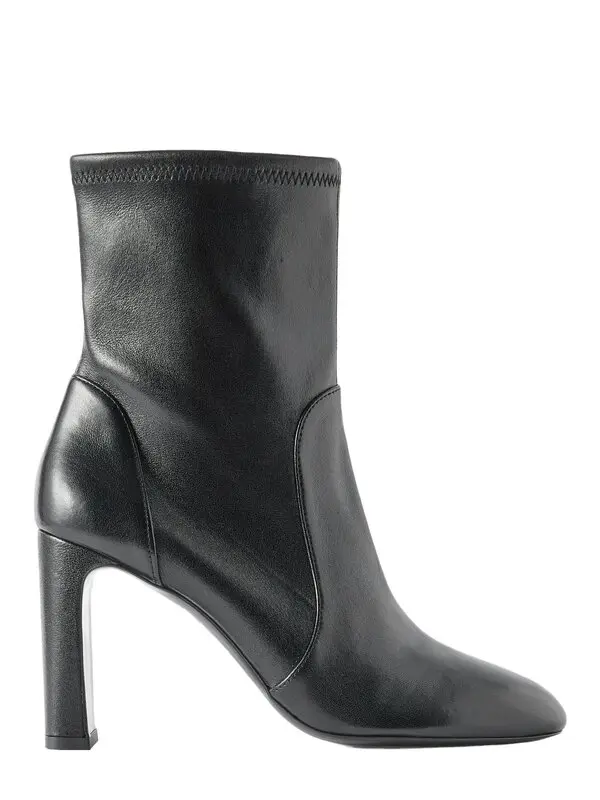STUART WEITZMAN Babette Leather Ankle Boots - Black
