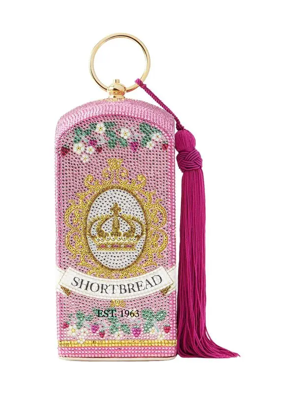 Judith Leiber Tasseled Crystal-embellished Clutch - Pink