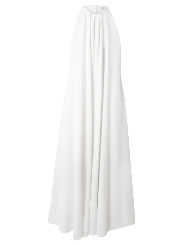 Givenchy Open-back Draped Cady Halterneck Maxi Dress - Ivory
