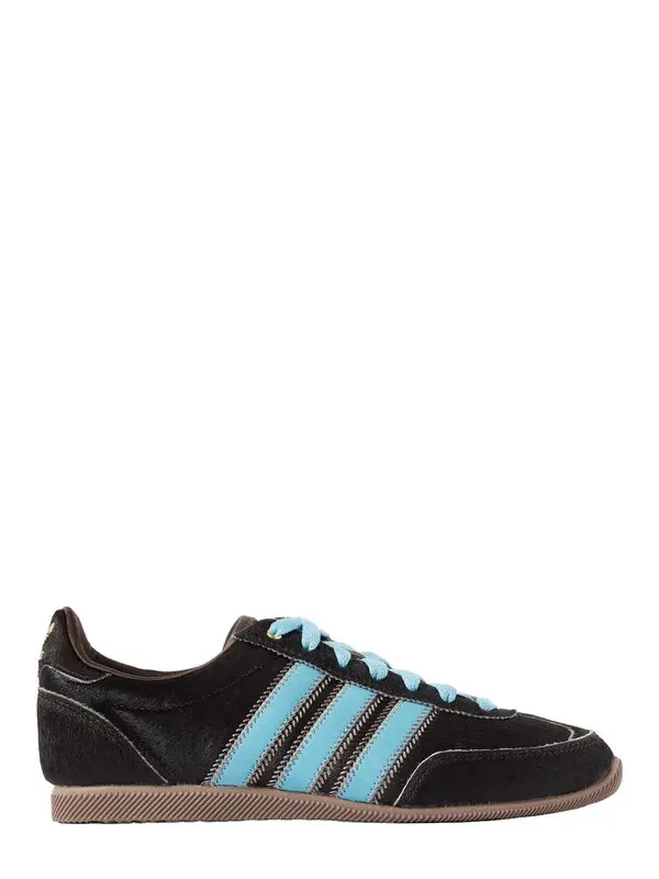Adidas Originals By Alexander Wang Japan W Leather-trimmed Calf Hair Sneakers - Brown