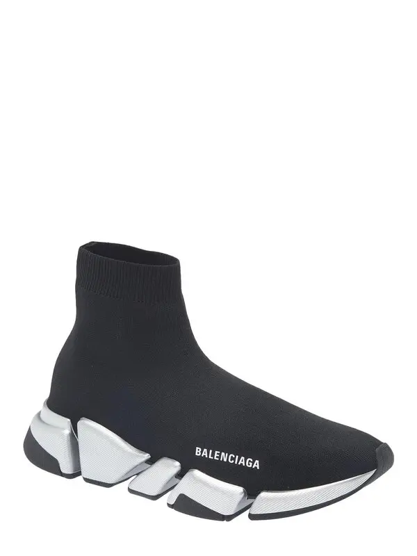 Balenciaga Speed 2.0 Lt Sock Sneaker - Black/silver