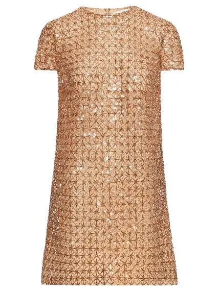 Oscar De La Renta Grid Embroidered Shift Dress - Floral