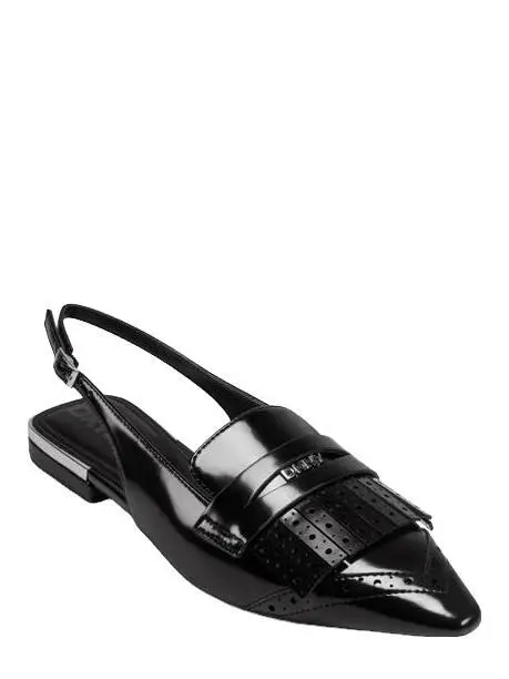 Dkny Caxine Slingback Penny Loafer Flat - Black