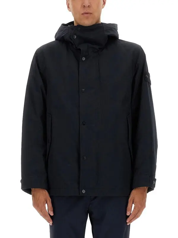 Stone Island Waterproof Hooded Jacket - Blue