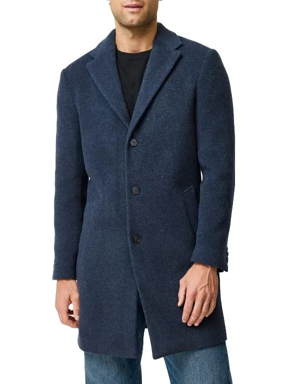 Rodd & Gunn Colwood Wool-blend Twill Overcoat - Navy Marle