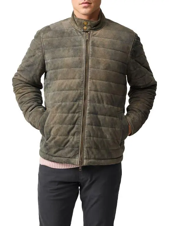 Rodd & Gunn Long Island Quilted Leather Jacket - Mouse