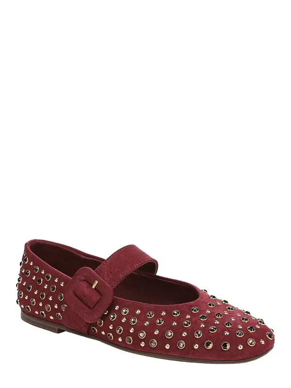 CIRCUS NY BY SAM EDELMAN Blaire Studded Mary Jane Flat - Chianti