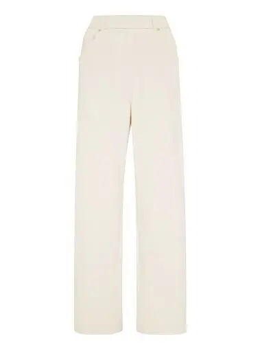 Brunello Cucinelli Smooth French Terry Trousers - Milk