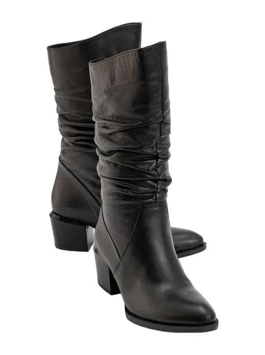 FOREVER & ALWAYS SHOES Soule Leather Boots - Black Leather