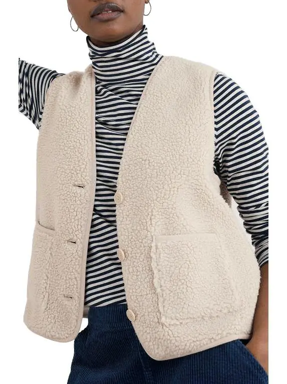 SEASALT CORNWALL Well Wisher Fleece Vest - Aran