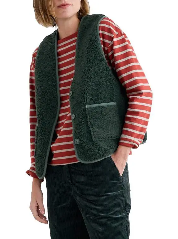 SEASALT CORNWALL Well Wisher Fleece Vest - Coppice