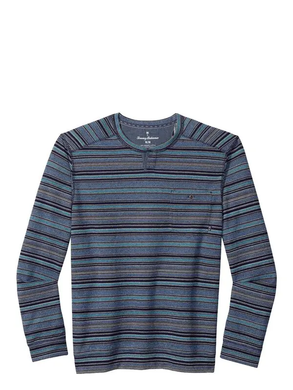 Tommy Bahama San Felipe Stripe Baja Abaco Long Sleeve T-shirt - Coastline