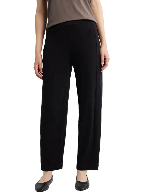 Eileen Fisher Organic Cotton Ankle Lantern Pants - Black