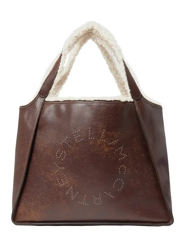 Stella McCartney Logo Plush-lined Tote Bag - Espresso
